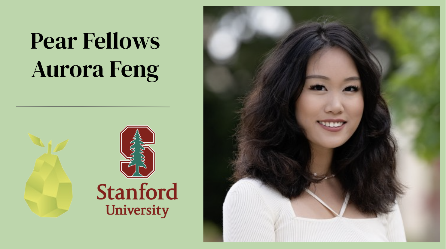 Aurora Feng on the Pear Fellows